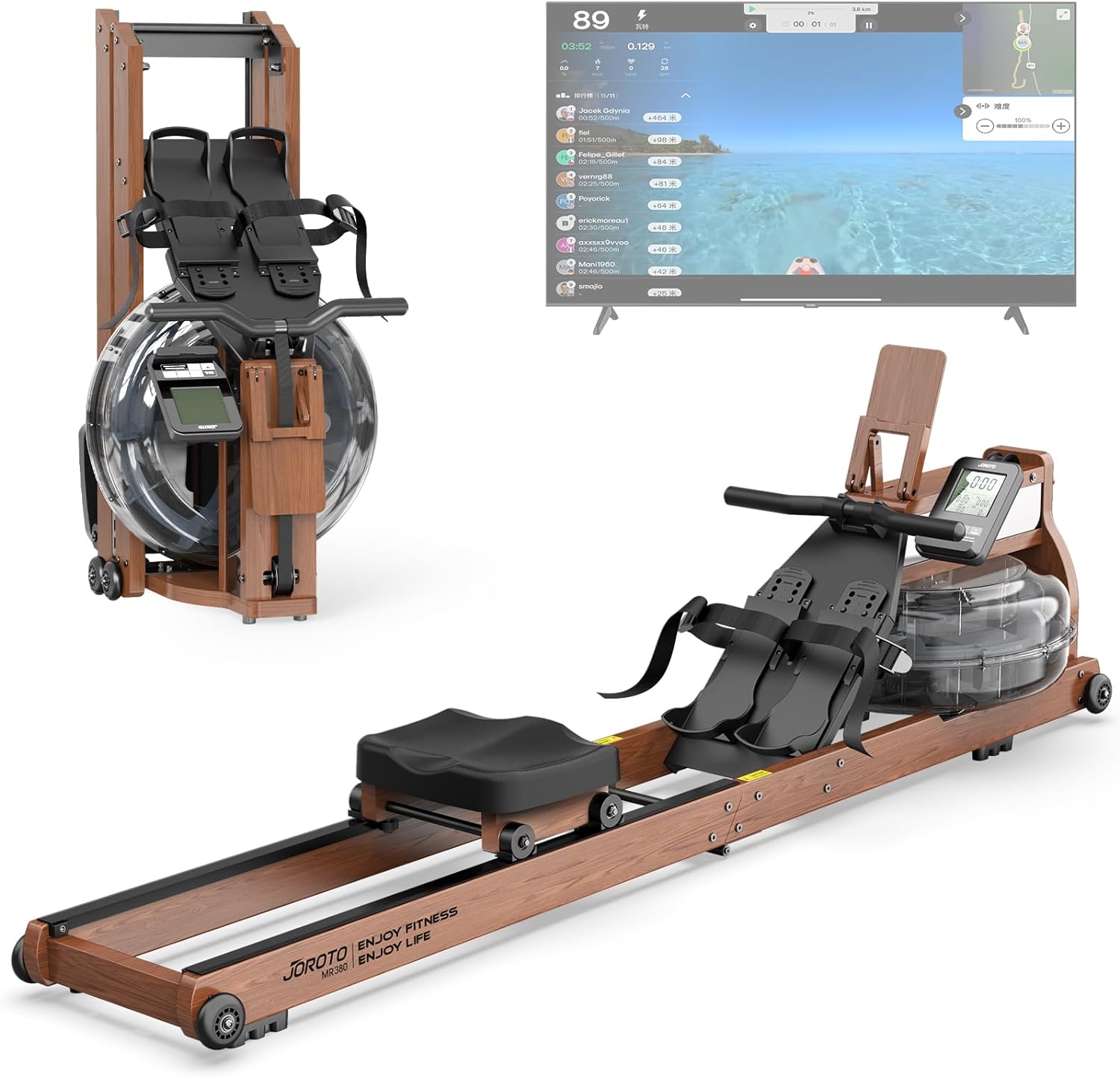 JOROTO MR380 - Luxury Experience Water Resistance Rowing Machine
